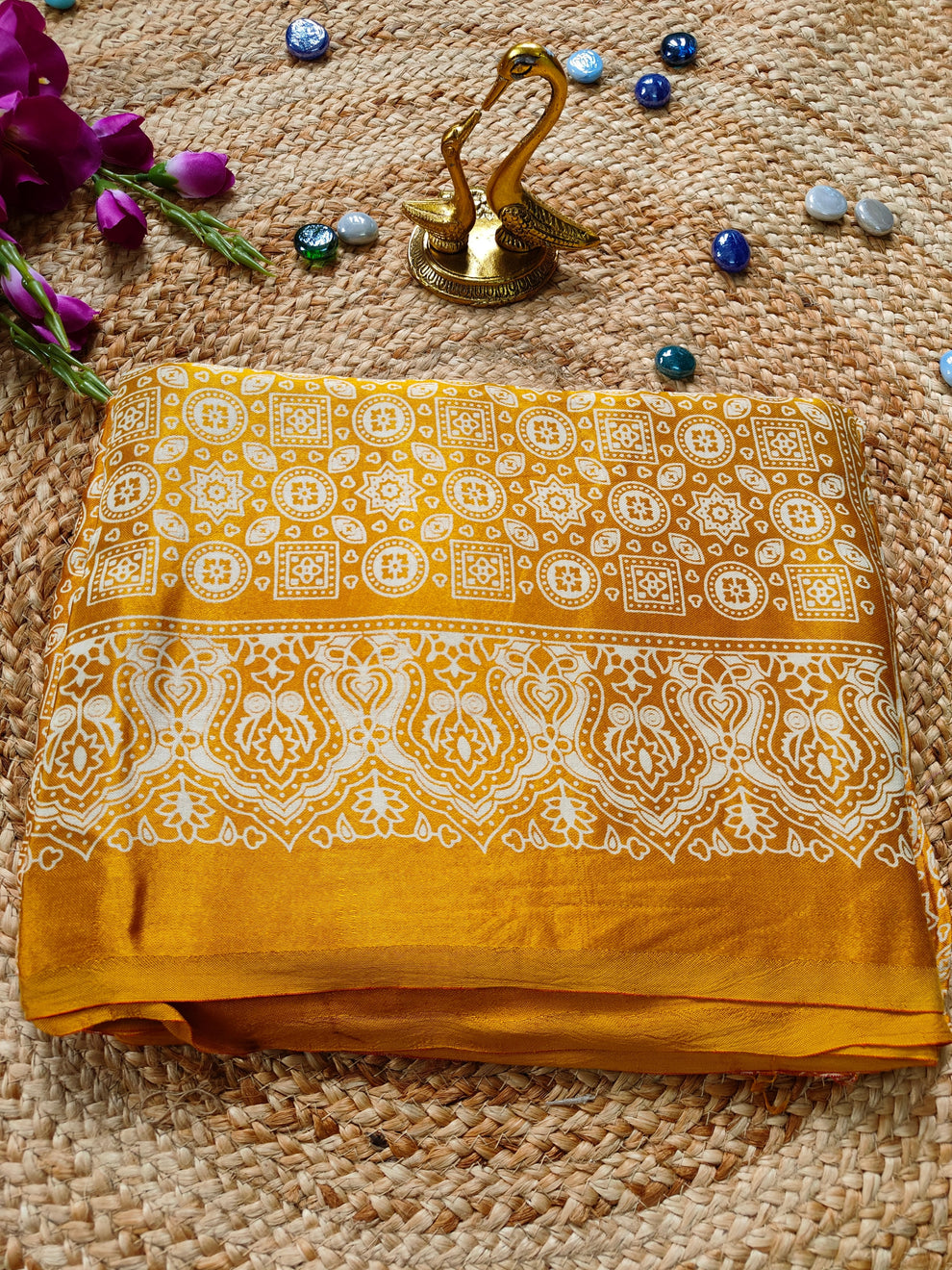 YELLOW MODAL SILK SAREE – TANTURI